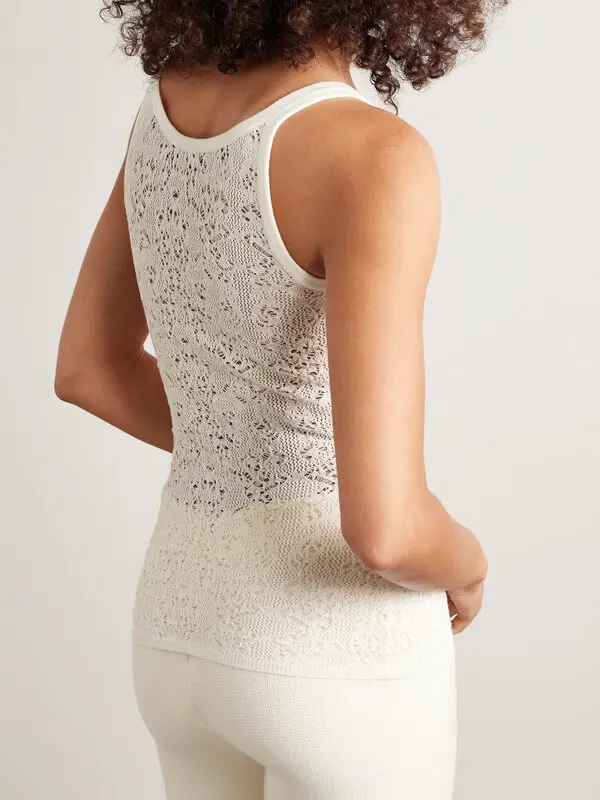 Gabriela Hearst Pontus Crocheted Wool And Silk-blend Tank