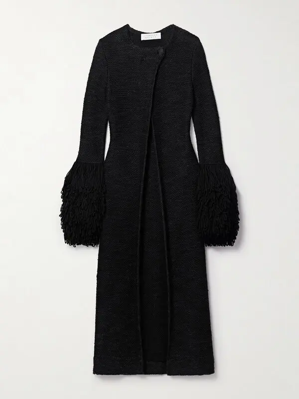 Gabriela Hearst Elete Fringed Cashmere And Silk-blend Coat