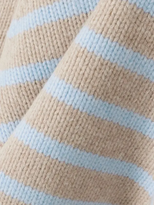 LA LIGNE Mini Marin Striped Wool And Cashmere-blend Sweater