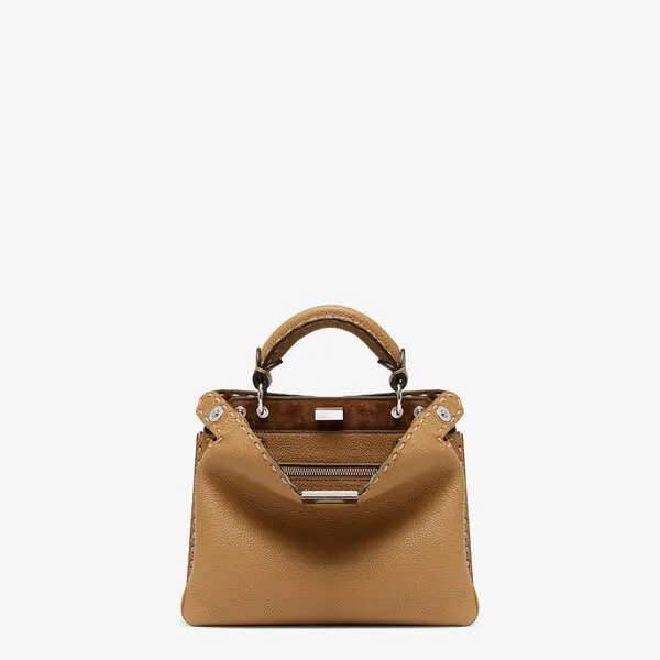 Fendi Selleria Peekaboo Soft Small Bag - Beige