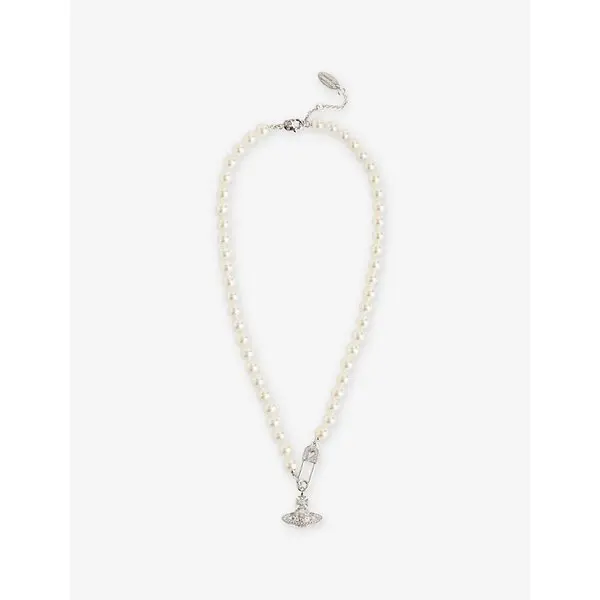 VIVIENNE WESTWOOD Lucrece Faux-pearl Orb Necklace - Platinum/creamrose Pearl