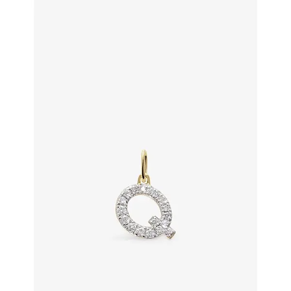 Monica Vinader Q' Lab-grown Diamond Charm - Yellow Gold