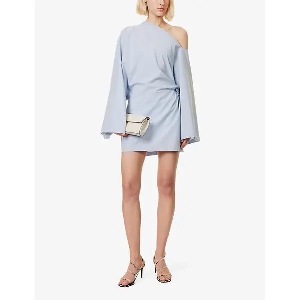 blue dress for baby girl Camilla and Marc Nuance Romper – blueandcream main image 0