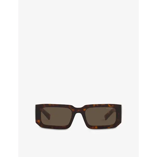 Prada Rectangle-frame Sunglasses - Brown
