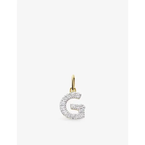 Monica Vinader G' Lab-grown Diamond Charm - Yellow Gold