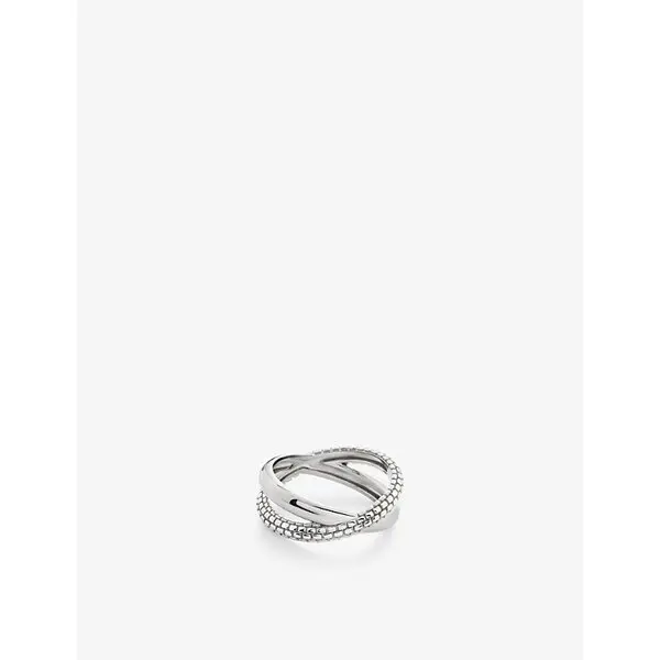 Monica Vinader Heirloom Crossover Ring - Sterling Silver