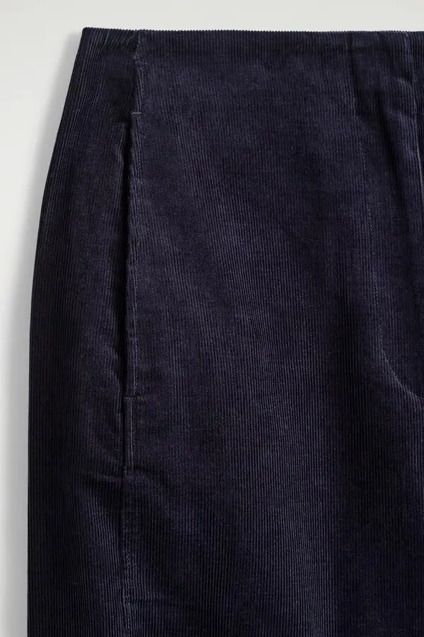 Cos Corduroy Barrel-leg Pants - Navy