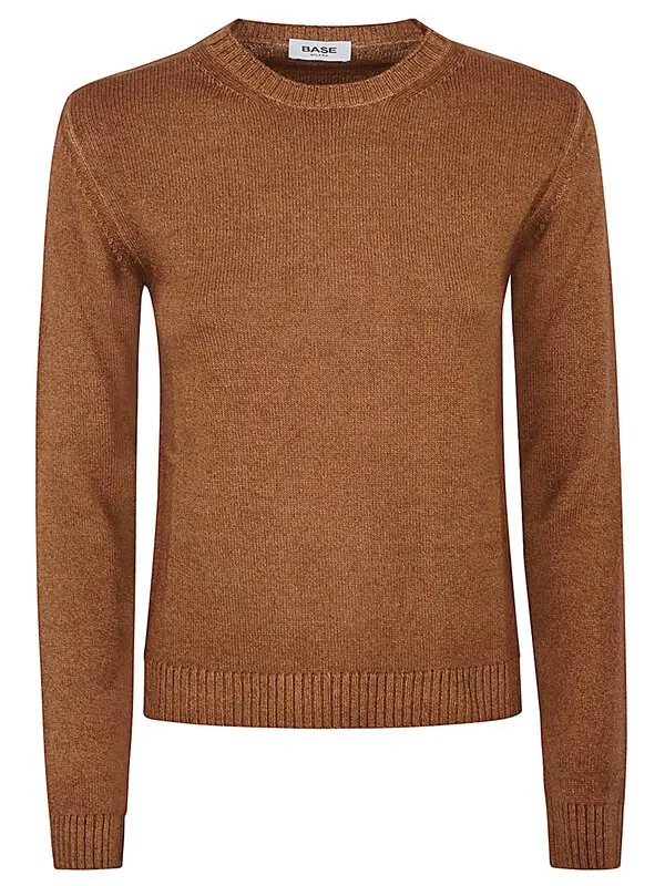 BASE Wool Crewneck Jumper - Brown