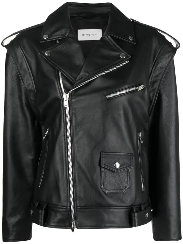 ARMARIUM Leather Biker Jacket