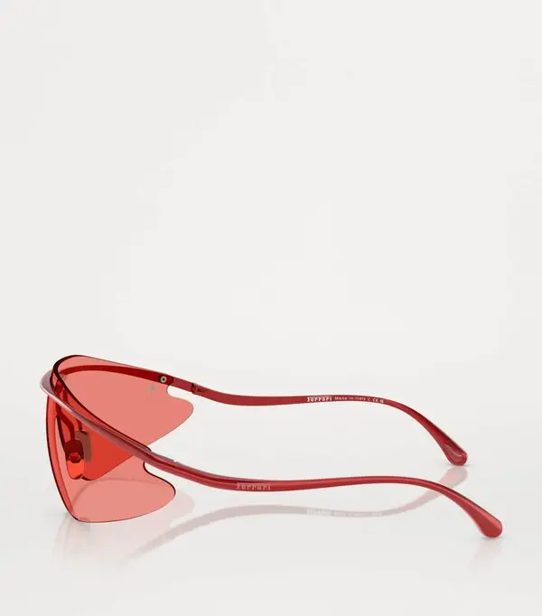 FERRARI Metal Irregular Sunglasses - Red
