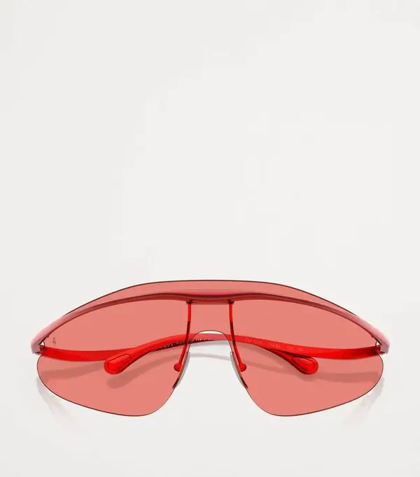 FERRARI Metal Irregular Sunglasses - Red
