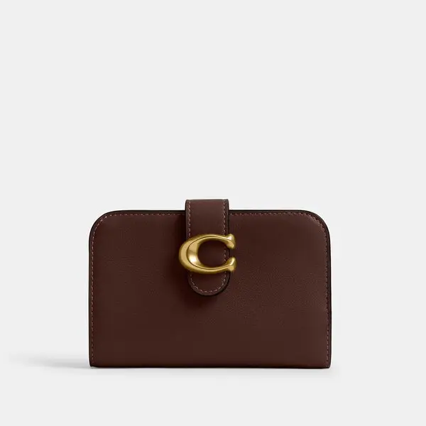 COACH Tabby Wallet With Signature Hardware - Brass/maple