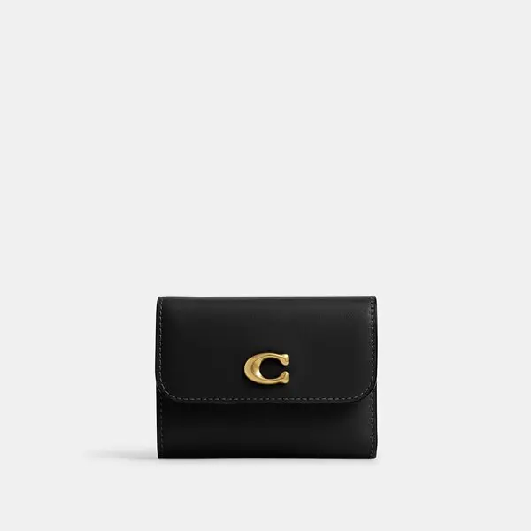 COACH Essential Card Holder Wallet - Brass/black