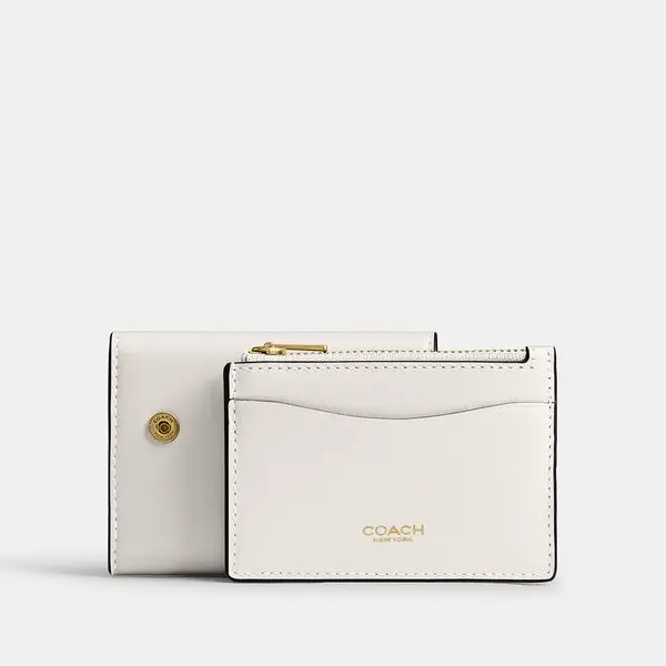 COACH Essential Card Holder Wallet - Brass/chalk