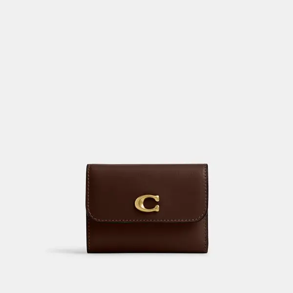COACH Essential Card Holder Wallet - Brass/maple