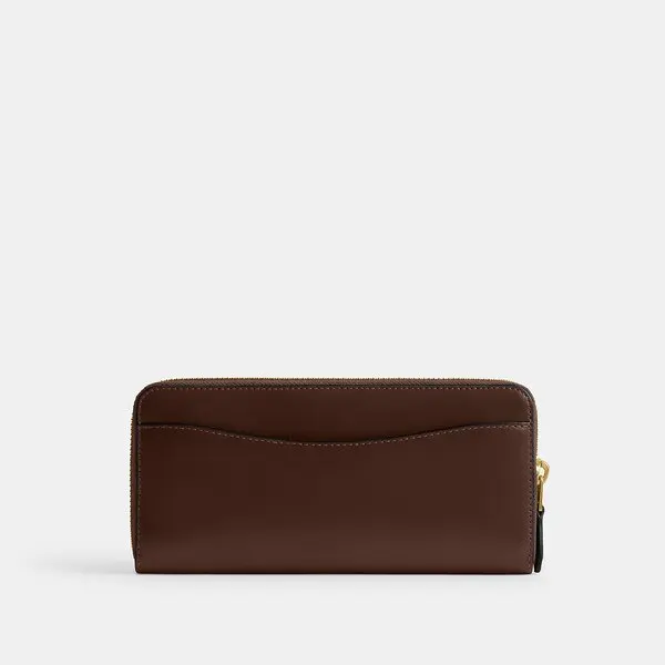 COACH Essential Slim Accordion Zip Wallet - Brass/maple