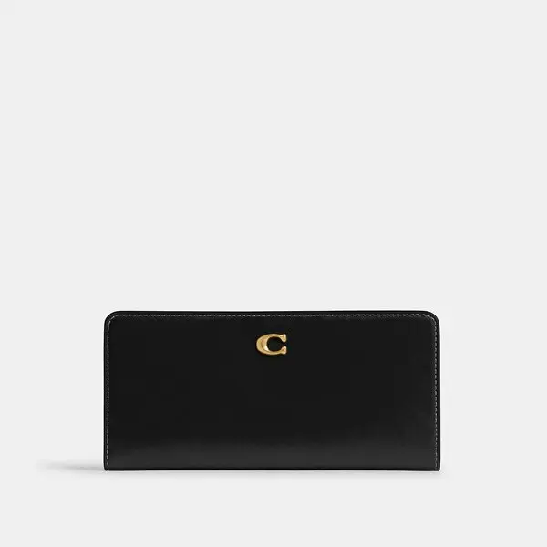 COACH Essential Slim Wallet - Brass/black