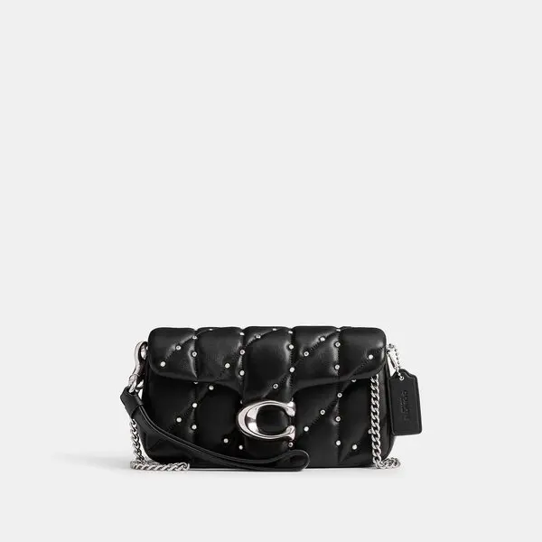 COACH Tabby Crossbody Wristlet With Pillow Quilting And Crystal Rivets