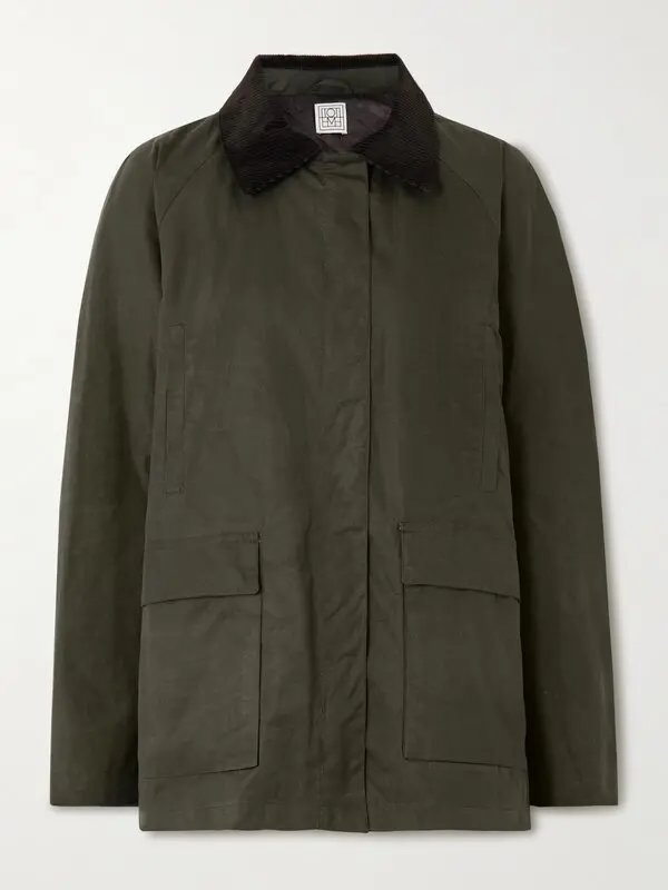 TOTÊME - Oversized Corduroy-trimmed Organic Cotton Jacket