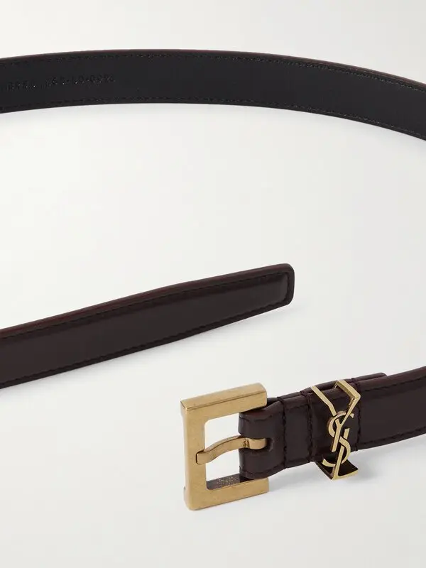 Saint Laurent Cassandre Leather Belt