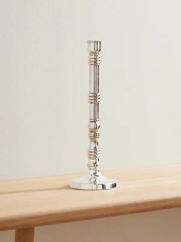 SOHO HOME Stiden Medium -plated Candleholder - Silver