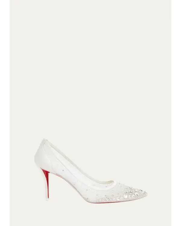 CHRISTIAN LOUBOUTIN Miss Z Embellished Pumps - Ivory