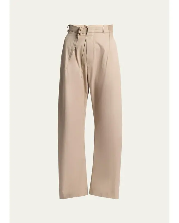 MAISON MARGIELA Cotton Twill Asymmetric Pants