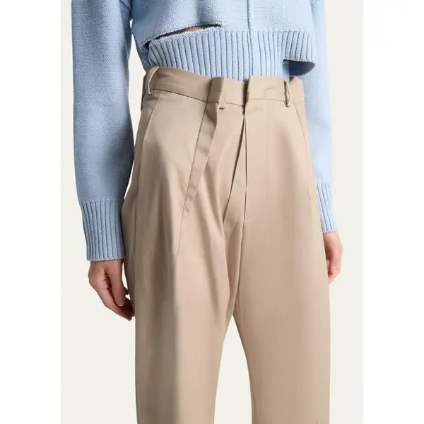MAISON MARGIELA Cotton Twill Asymmetric Pants