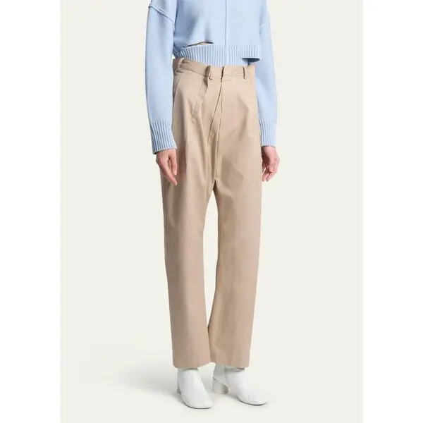 MAISON MARGIELA Cotton Twill Asymmetric Pants