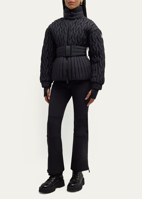 Moncler Stretch Fitted Ski Trousers - Black