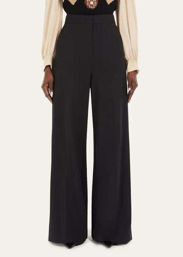 Max Mara Circolo Wide Leg Jersey Trousers