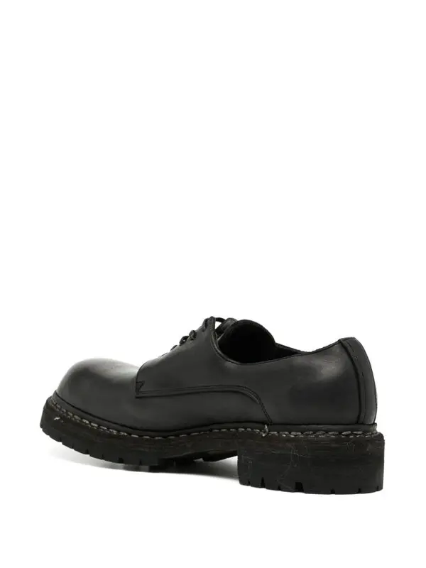 Guidi Horse Full Grain Derby Shoes - Black | Editorialist
