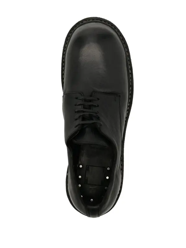 Guidi Horse Full Grain Derby Shoes - Black | Editorialist