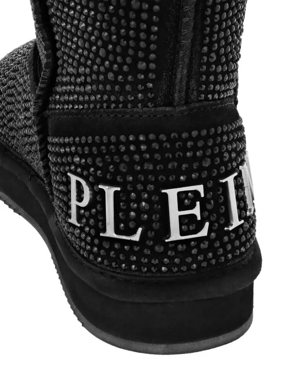 Philipp Plein Crystal-embellished Mid-calf Boots
