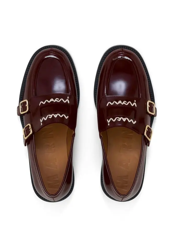 Marni Leather Loafers - Red