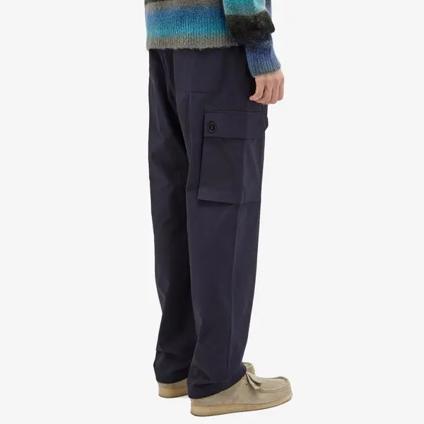 Paul Smith Elastic Waist Relaxed Fit Cargo Pants - Navy