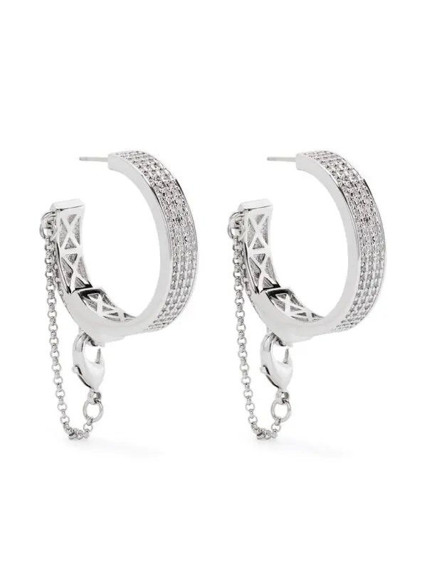 Eddie Borgo Pavé Safety Chain Earrings - Silver