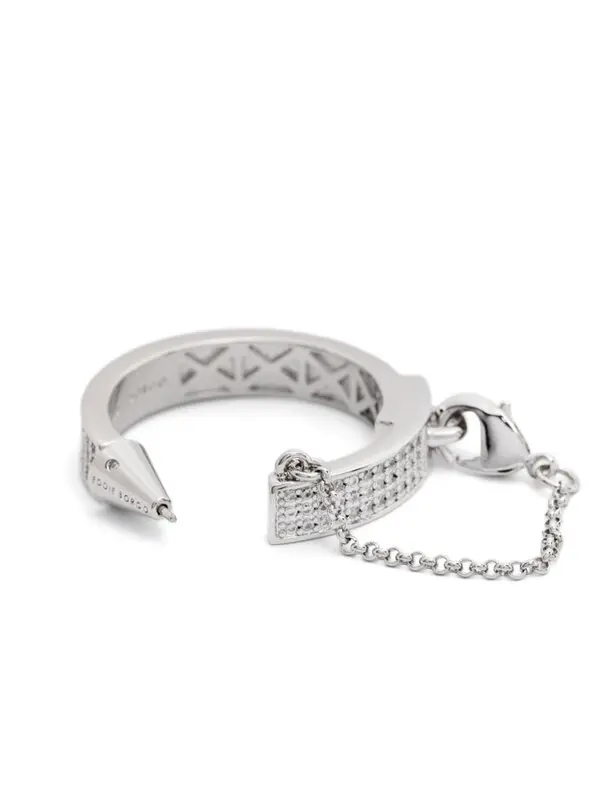 Eddie Borgo Pavé Safety Chain Earrings - Silver