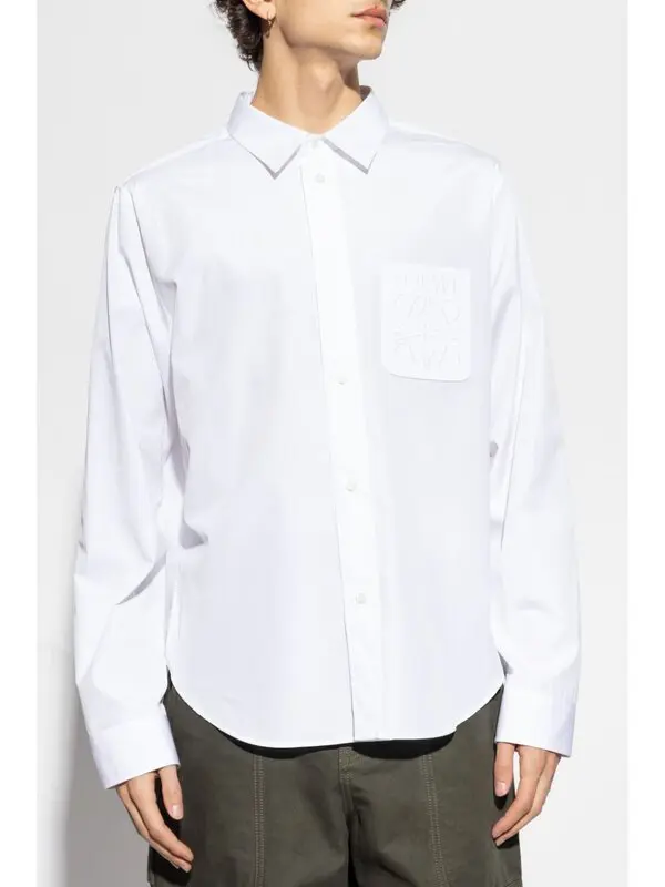 Loewe Anagram-embroidered Shirt - White