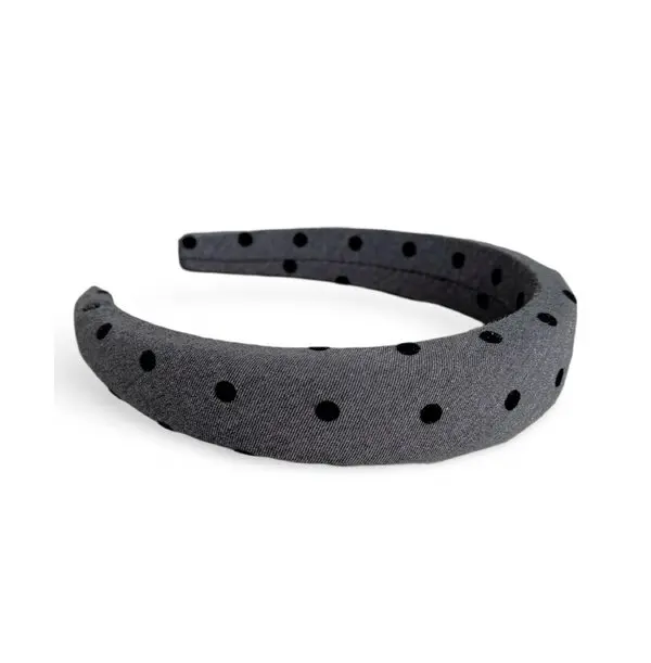 HEADBANDS OF HOPE Classic Padded Polka Dot Headband - Black