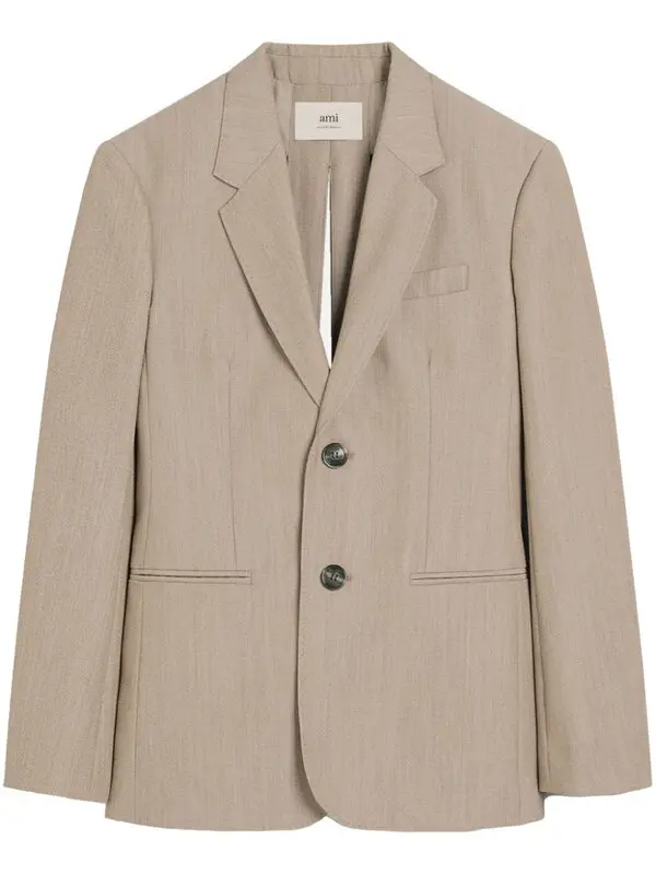 AMI Paris Rear-slit Single-breasted Blazer