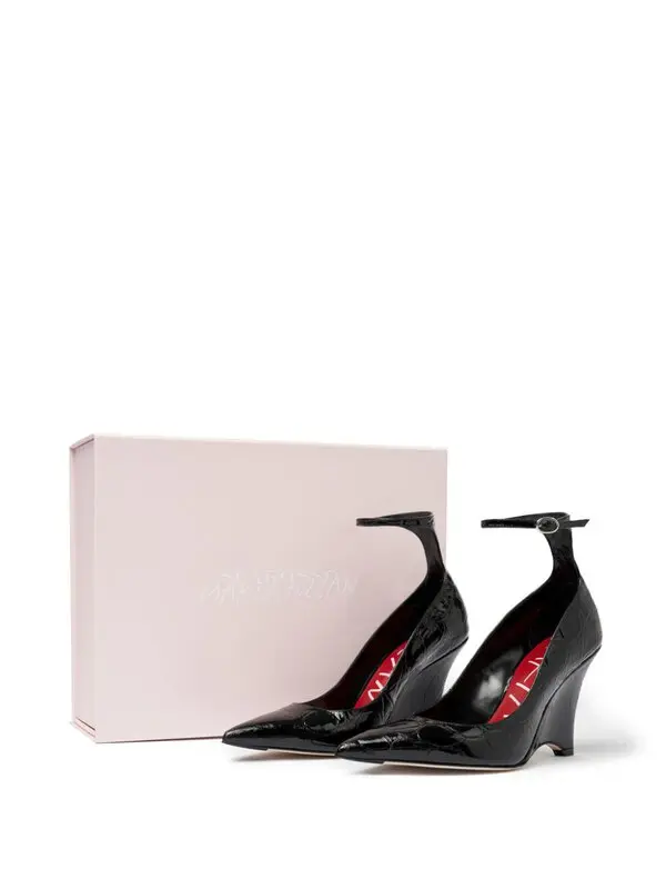 SCAROSSO 95mm Marta Pumps - Black