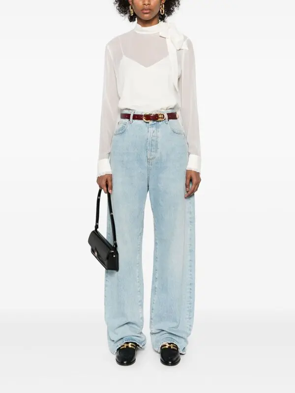 Gucci Silk Georgette Blouse - White