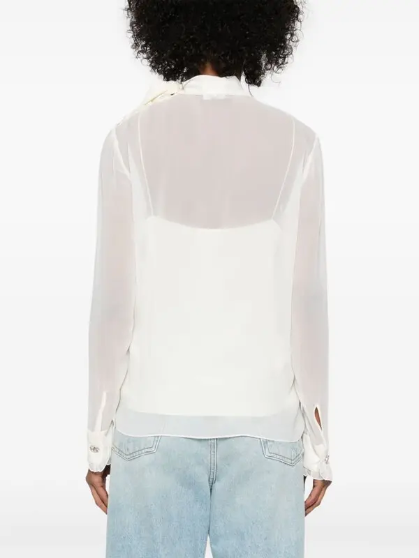 Gucci Silk Georgette Blouse - White
