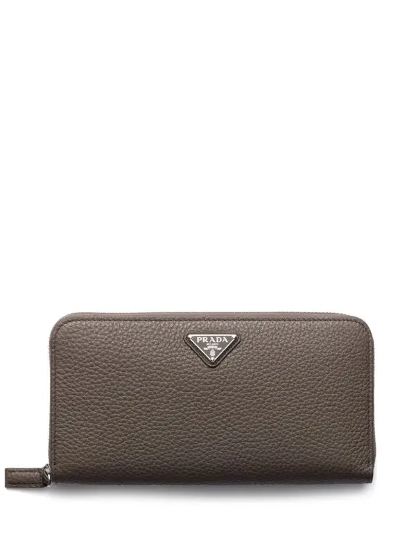 Prada Leather Wallet - Grey