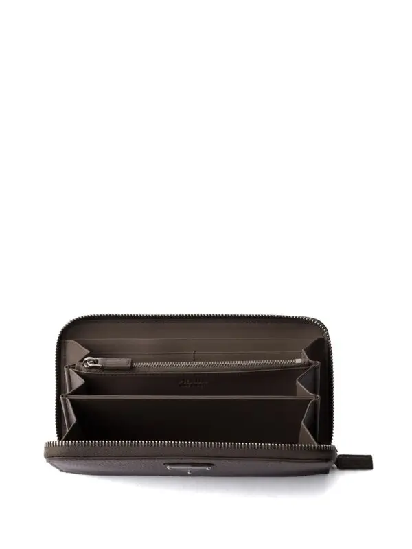 Prada Leather Wallet - Grey