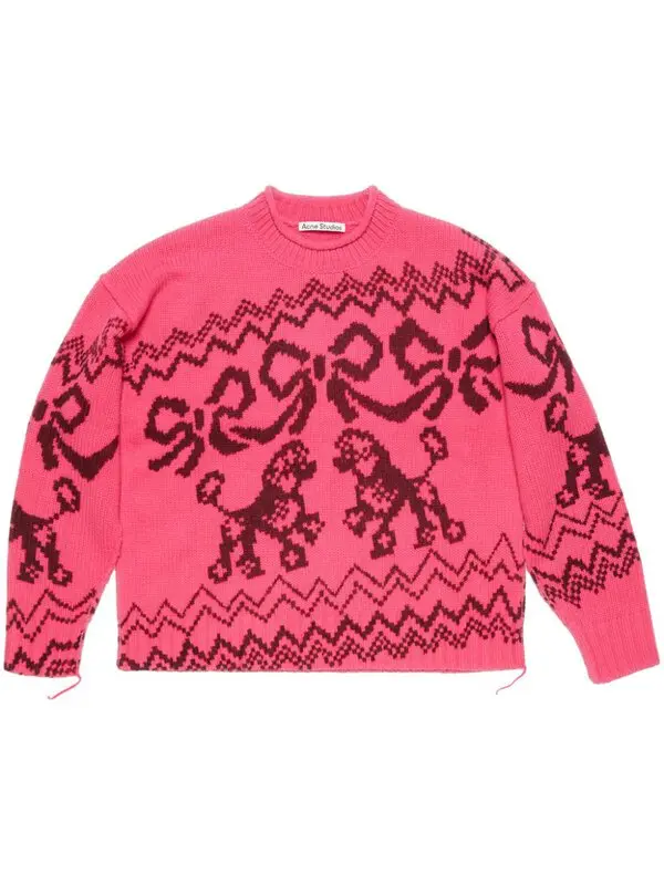 Acne Studios Jacquard Crew Neck Sweater