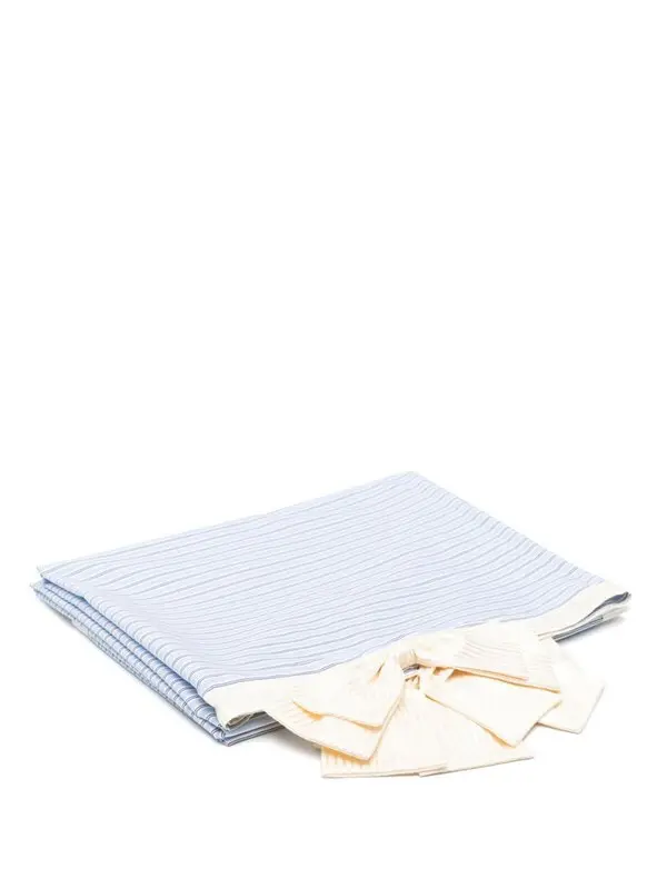 GOHAR WORLD Bow Striped Tablecloth - Blue