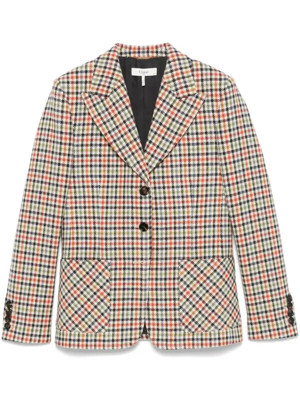 Chloé Checked Tailored Blazer