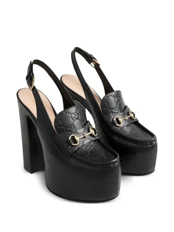 Gucci 145mm Ottavia Platform Pumps - Black | Editorialist